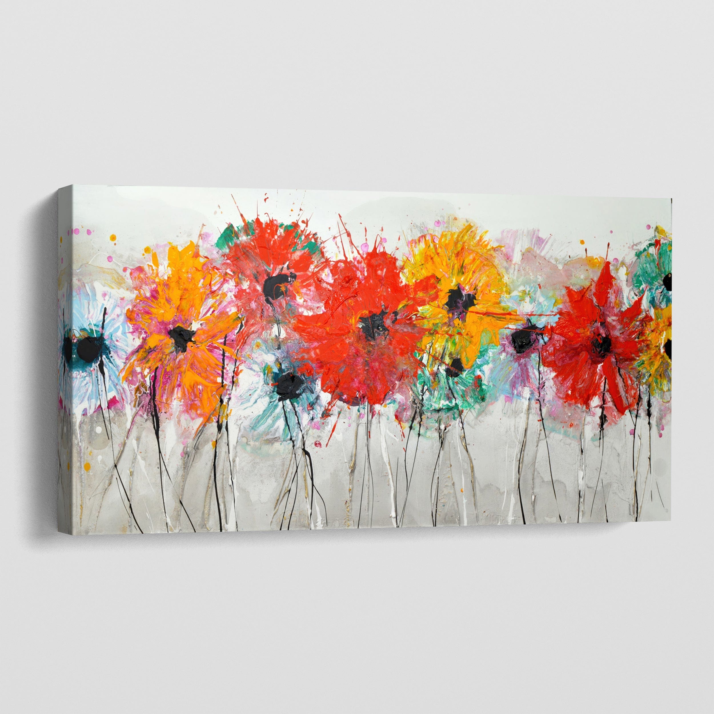 ABSTRACT FLOWER FIELD CANVAS – Crib of Art
