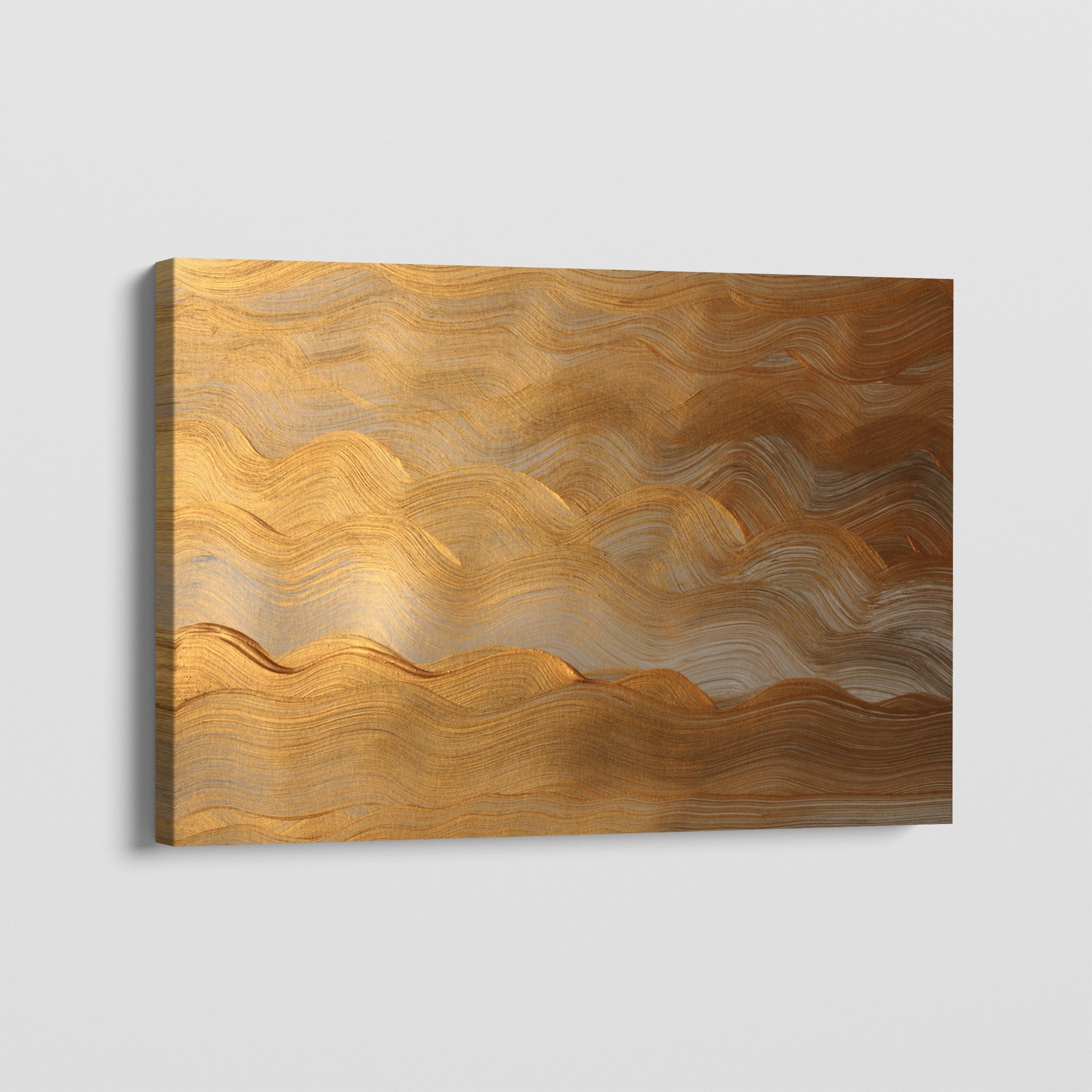 BRONZE WAVES CANVAS – Crib of Art