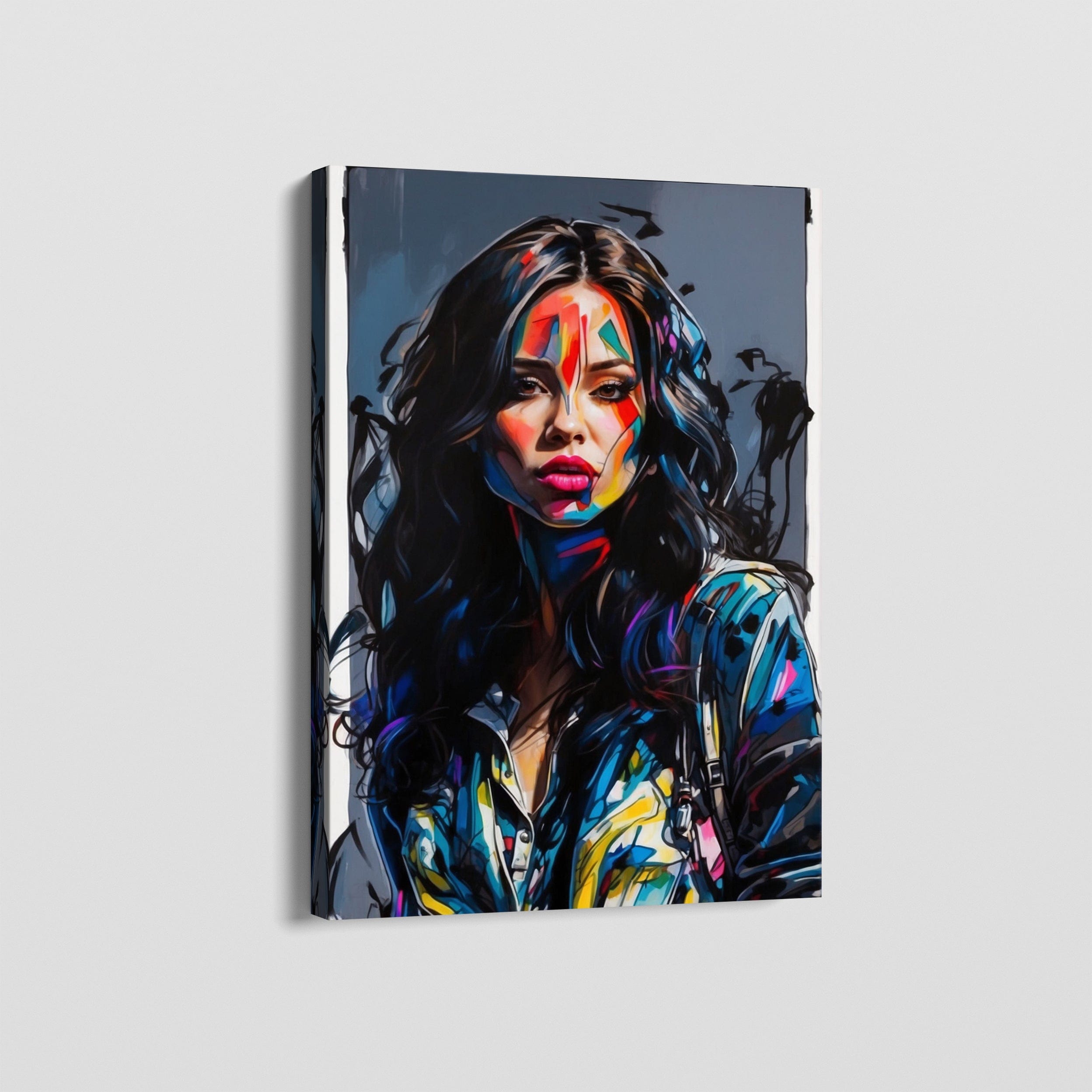 COLOURFUL POUT CANVAS – Crib of Art