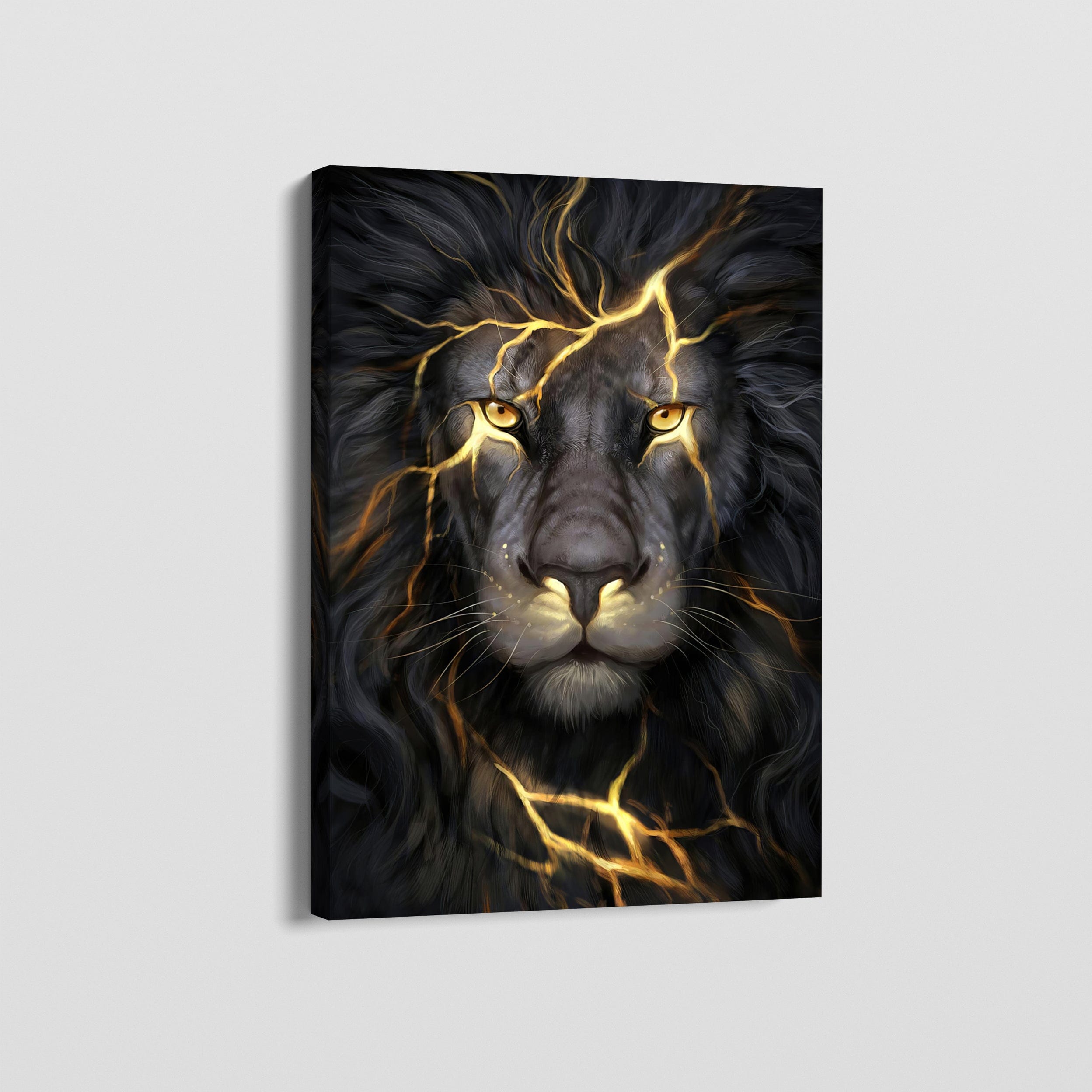 FOCUSED LION CANVAS – Crib of Art