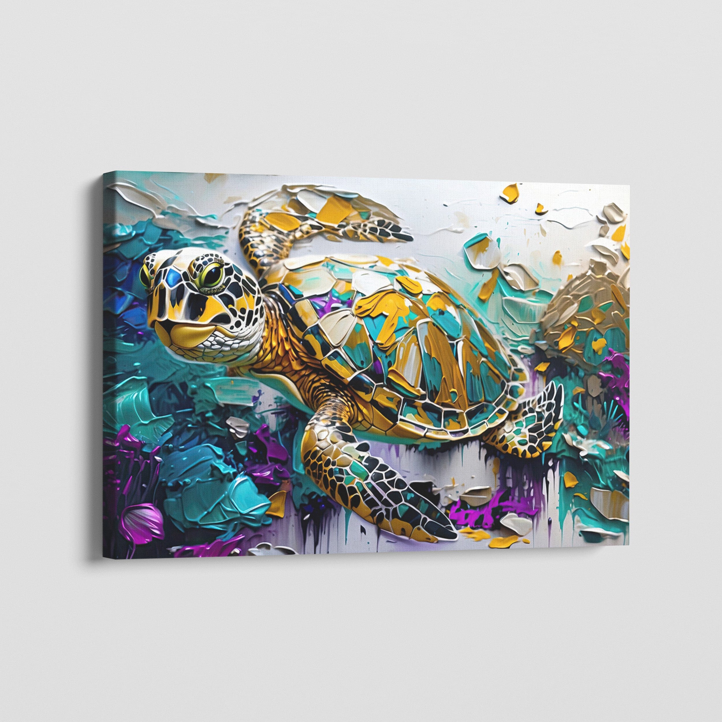 GRAFFITI TURTLE CANVAS – Crib of Art