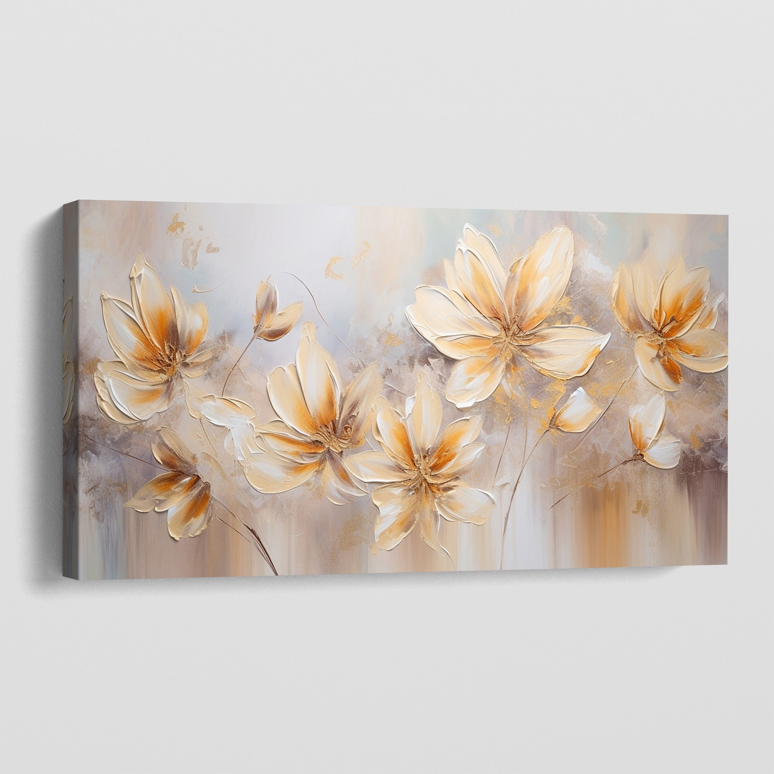 SOFT AMBER BLOOMS CANVAS – Crib of Art