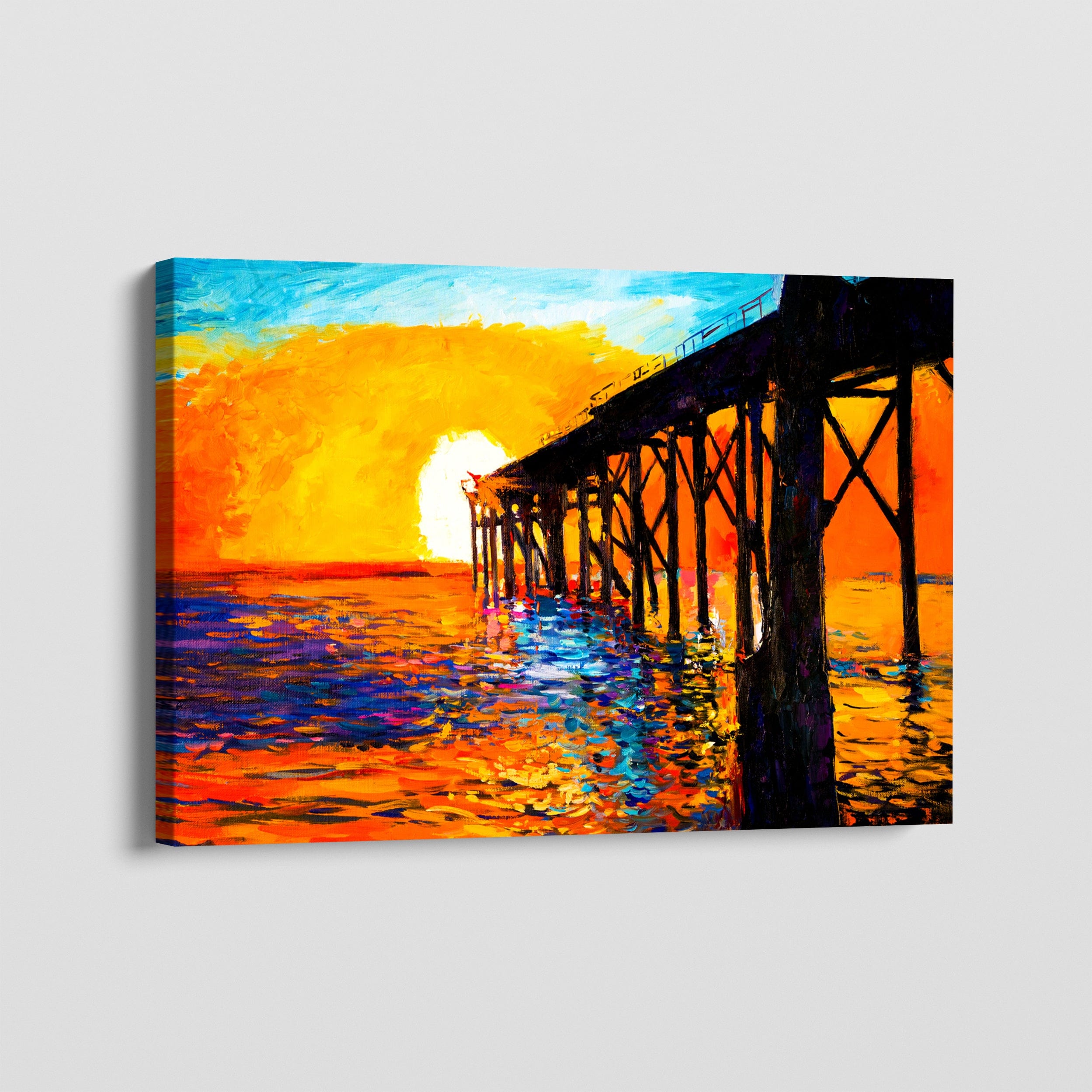 SUNSET DOCK CANVAS – Crib of Art